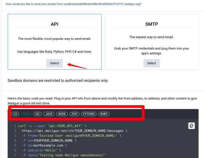 mailgun 注册并发送邮件教程 - Ryan-ZOE